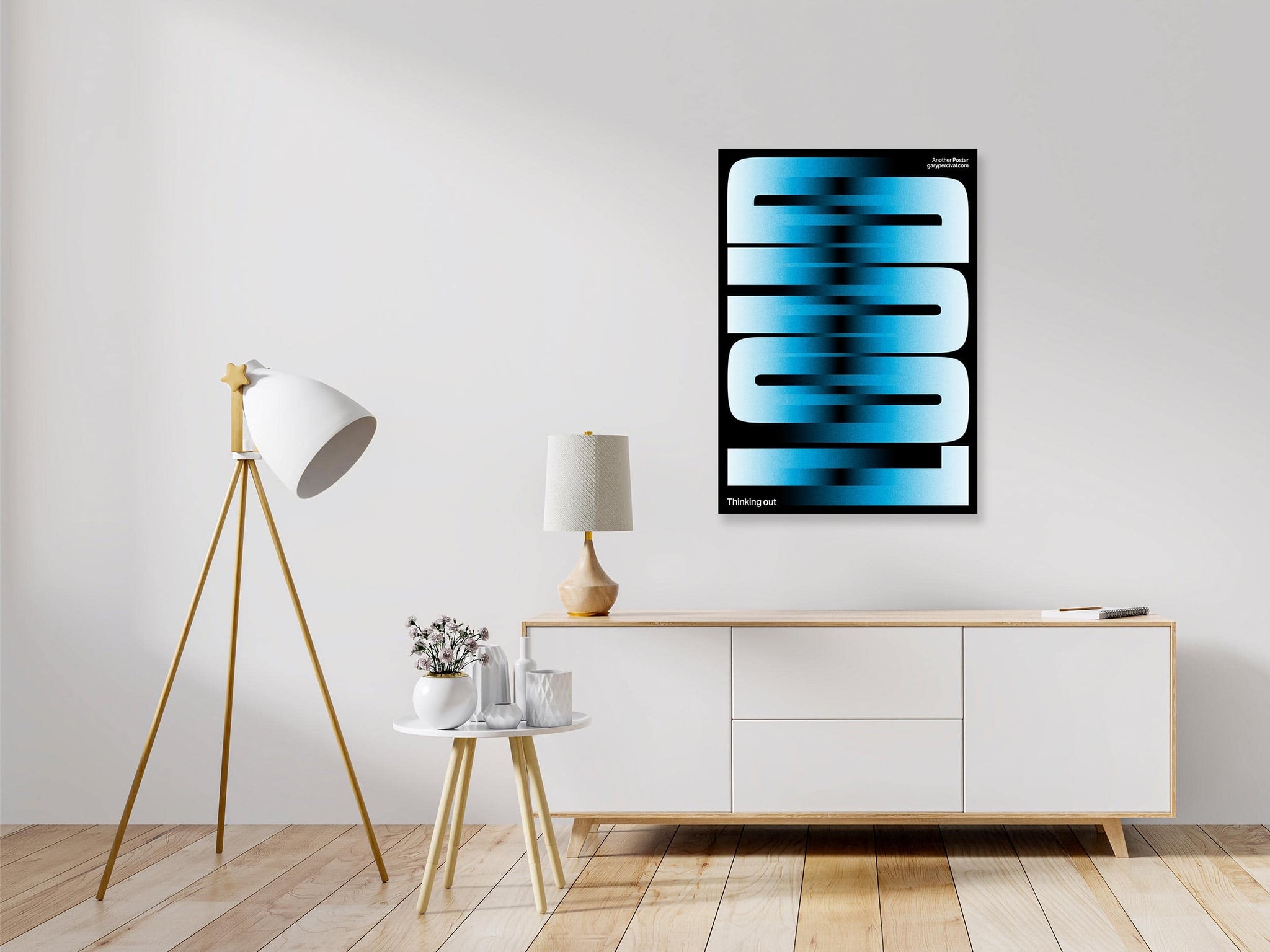 Thinking Out Loud Poster | Gradient Typography Soundwave Print – Gary ...