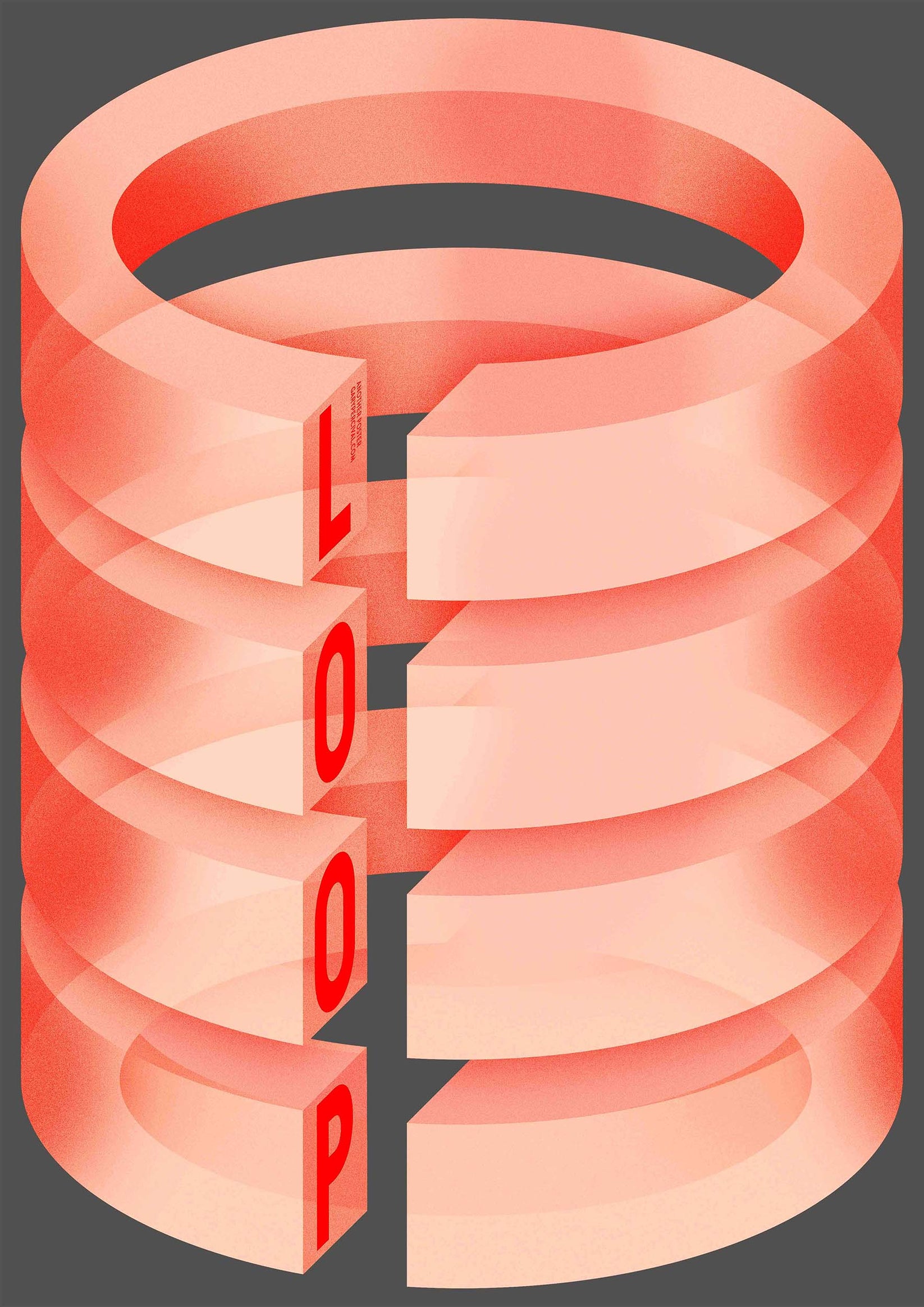 Loop Poster | Geometric Typographic Art Print – Gary Percival | Another ...